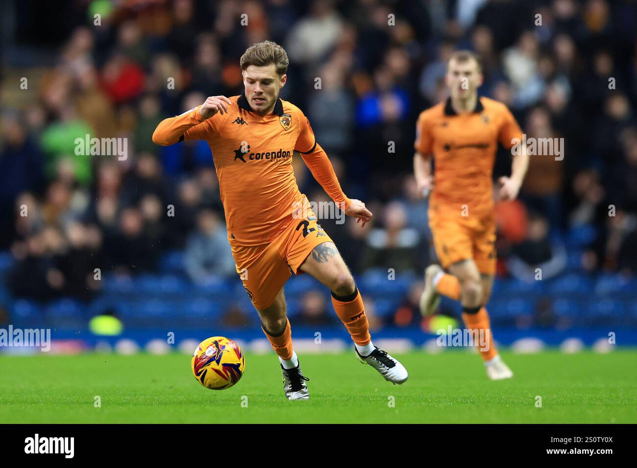 Hull City's Regan Slater runs with the ball during the Sky Bet ...