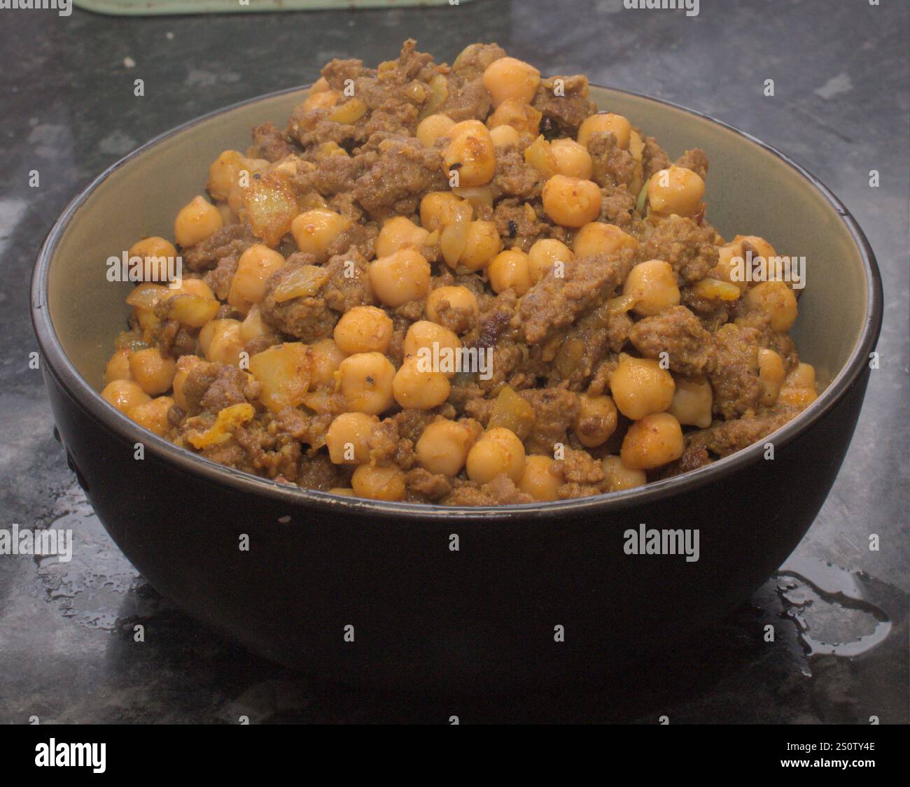 Chickpea fry curry Stock Photo - Alamy