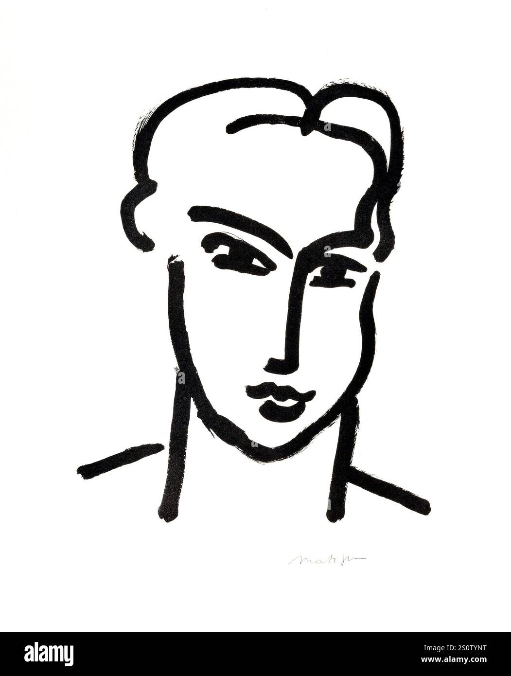 After Henri Matisse - Grande tête de Katia, circa 1950 Stock Photo - Alamy