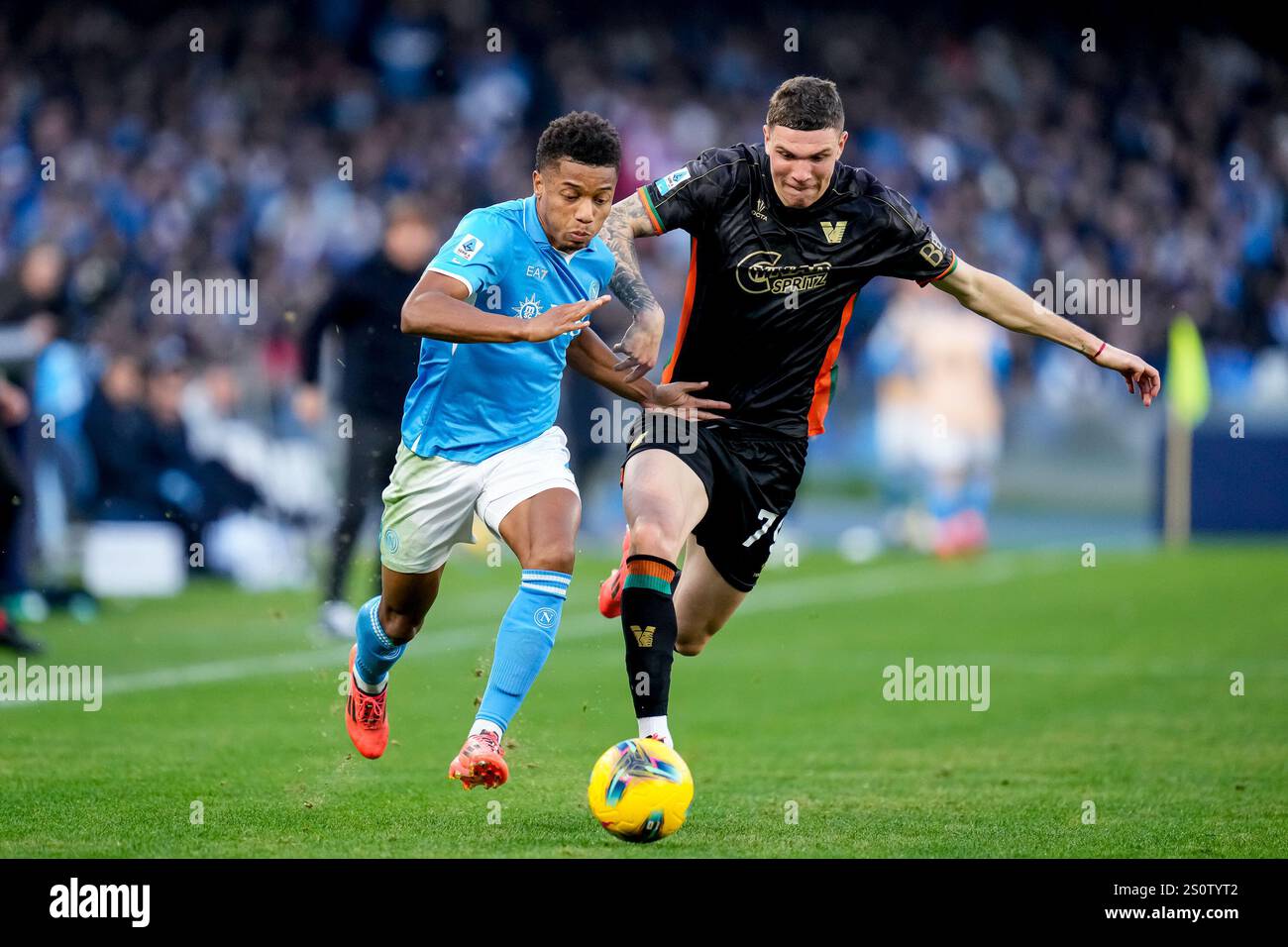 Naples, Italy. 29th Dec, 2024. David Neres of SSC Napoli and Franco ...