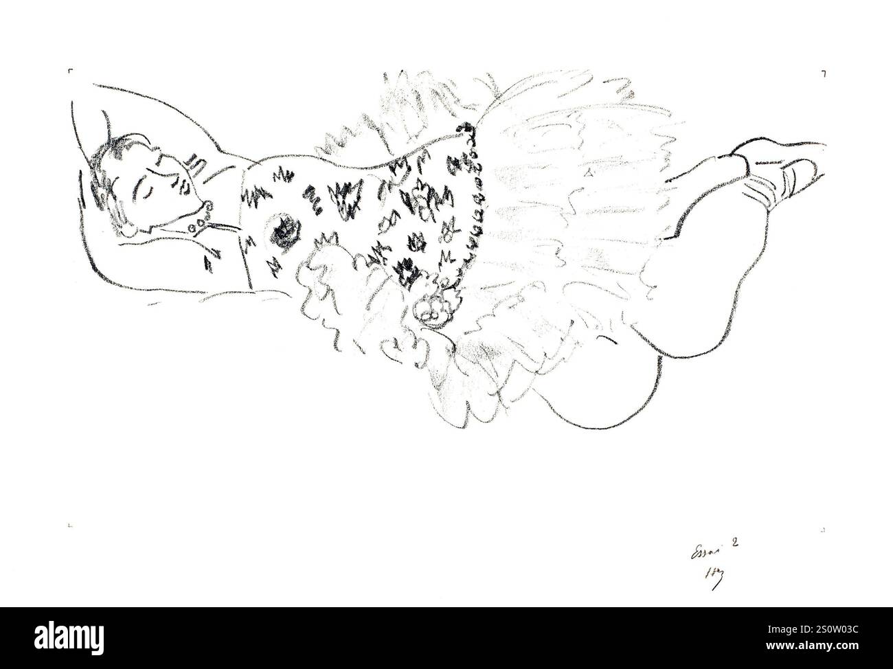 HENRI MATISSE (French, 1869-1954). Danseuse Endormie, 1926-1927 Stock ...