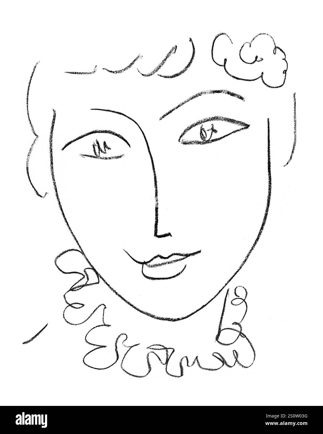 HENRI MATISSE (French, 1869-1954). Madame Pompadour, 1954 Stock Photo ...