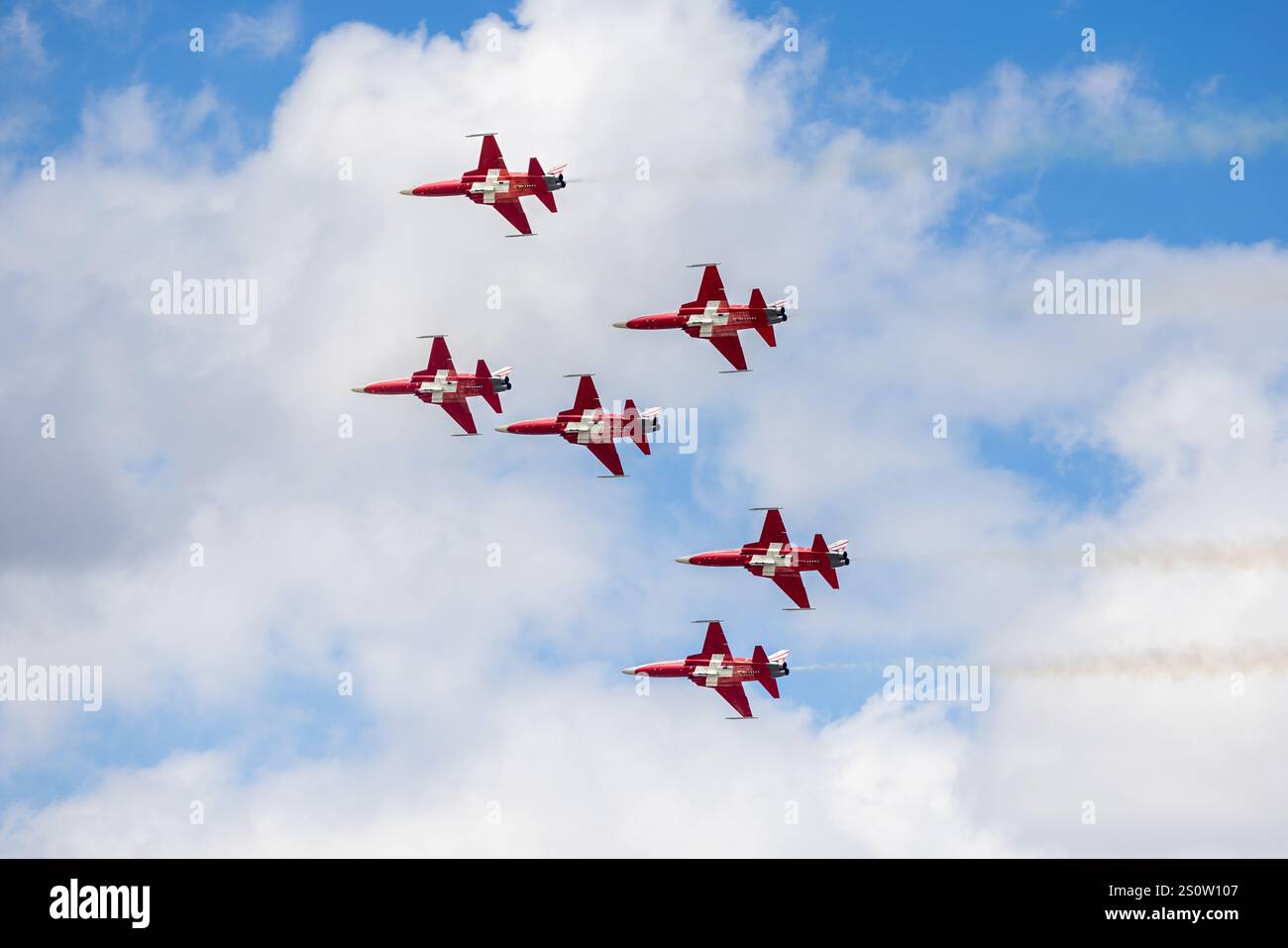 Swiss Air Force - Patrouille Suisse aerobatic display team performing ...