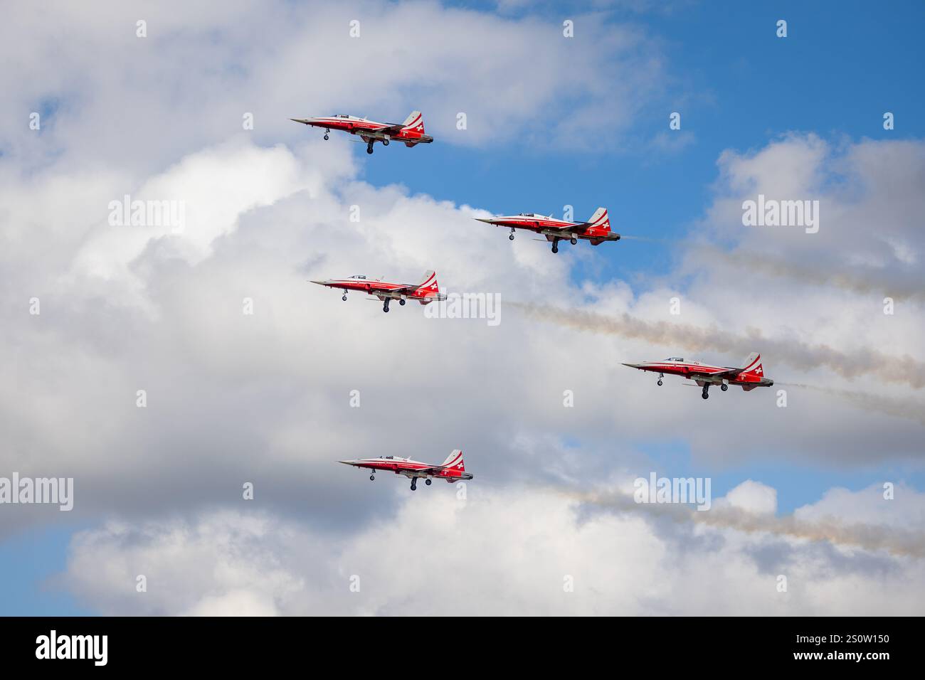Swiss Air Force - Patrouille Suisse aerobatic display team performing ...
