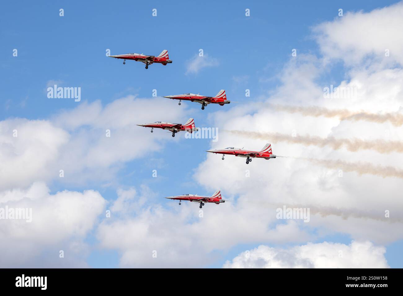Swiss Air Force - Patrouille Suisse aerobatic display team performing ...