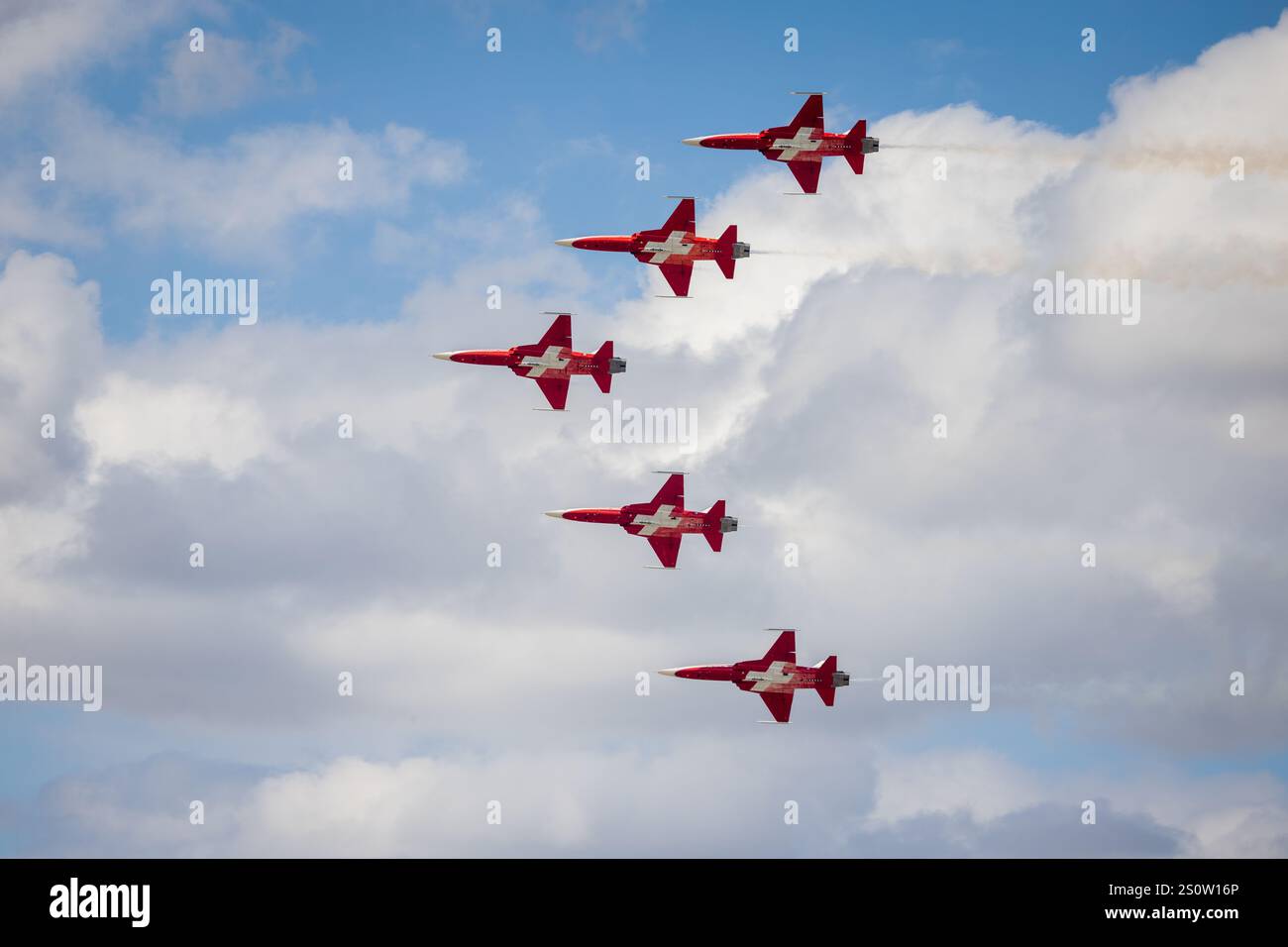 Swiss Air Force - Patrouille Suisse aerobatic display team performing ...