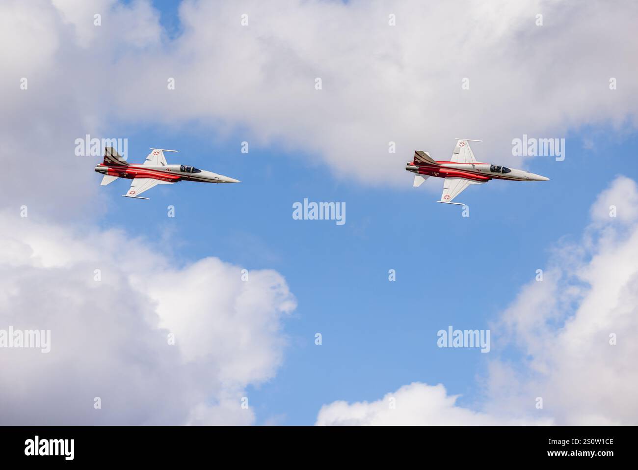 Swiss Air Force - Patrouille Suisse aerobatic display team performing ...