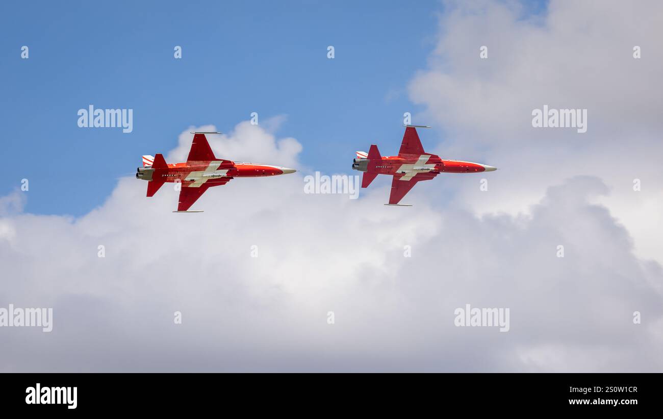 Swiss Air Force - Patrouille Suisse aerobatic display team performing ...
