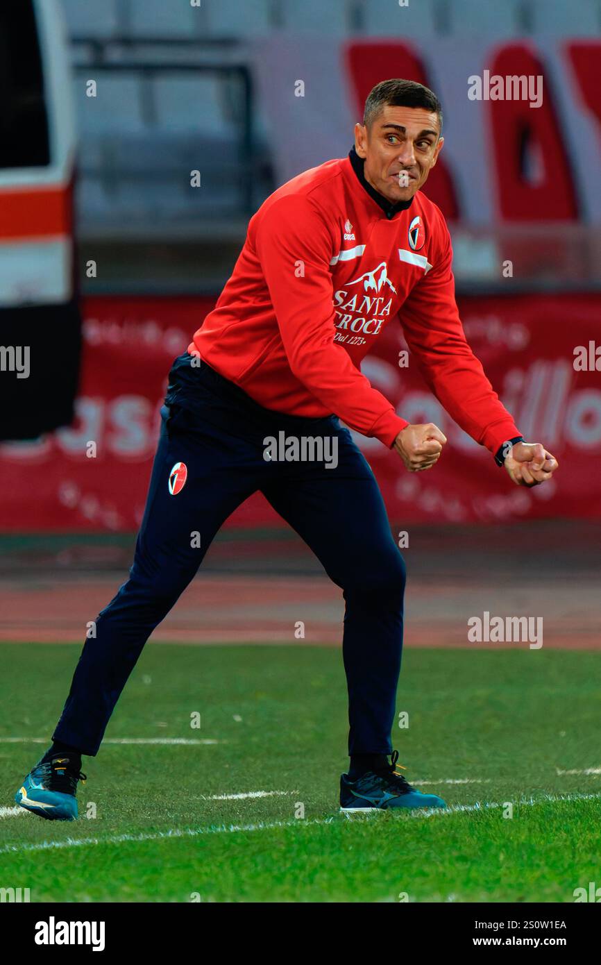 coach Moreno Longo of SSC Bari during SSC Bari vs Spezia Calcio ...