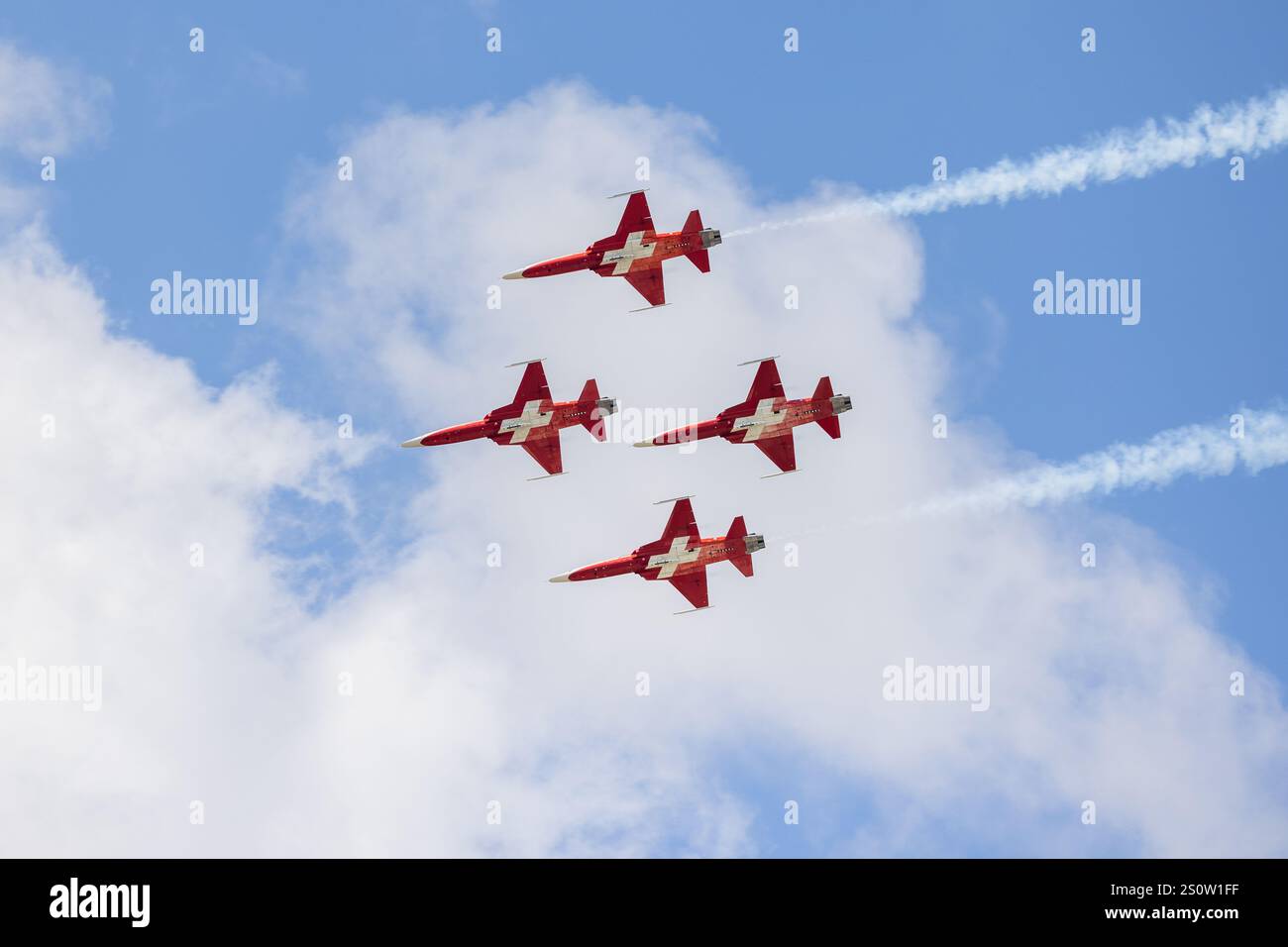 Swiss Air Force - Patrouille Suisse aerobatic display team performing ...