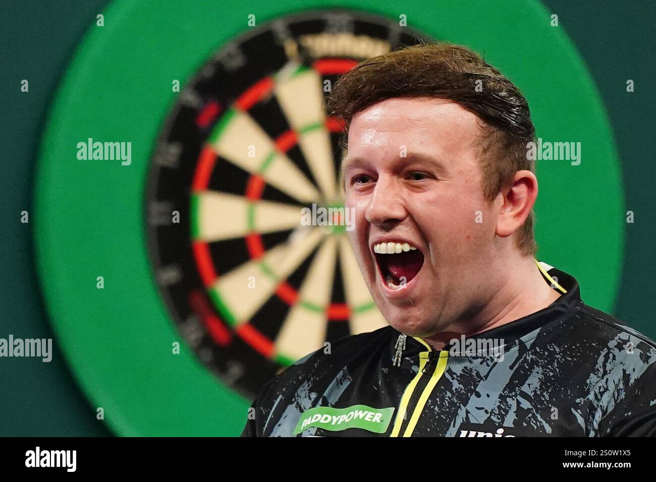 Callan Rydz celebrates after winning his third round match against ...