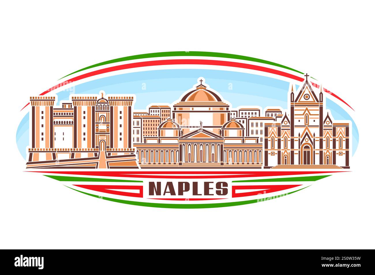 Skyline di napoli Stock Vector Images - Alamy