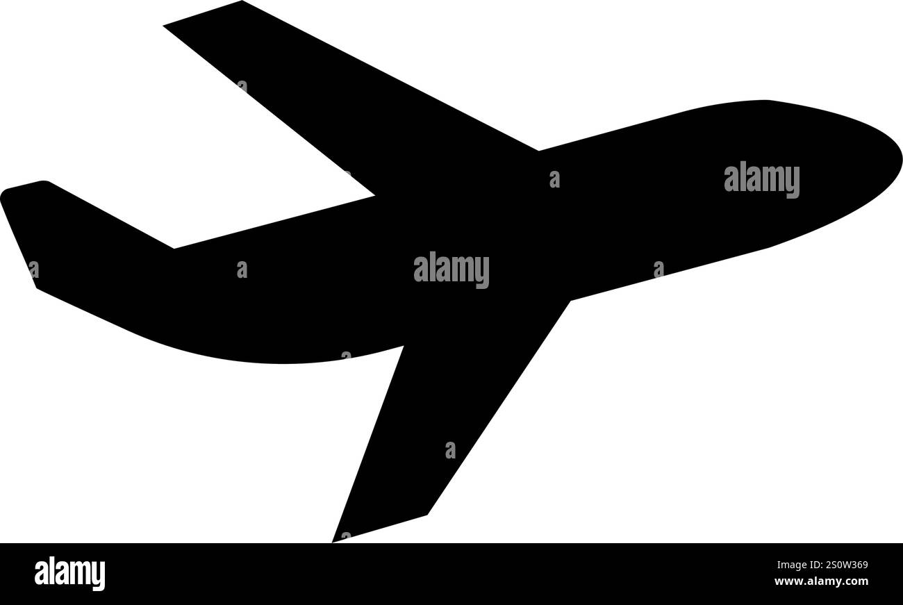 passenger plane taking off - vector icon Stock Vector Image & Art - Alamy