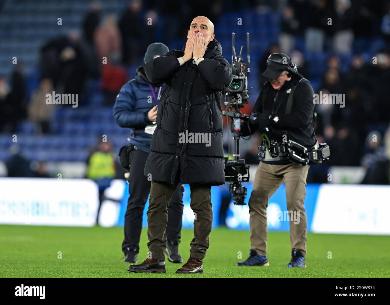 Leicester, UK. 29th Dec, 2024. Pep Guardiola manager of Manchester City ...