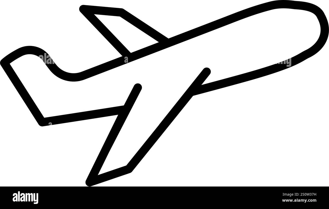 passenger plane taking off - vector icon Stock Vector Image & Art - Alamy