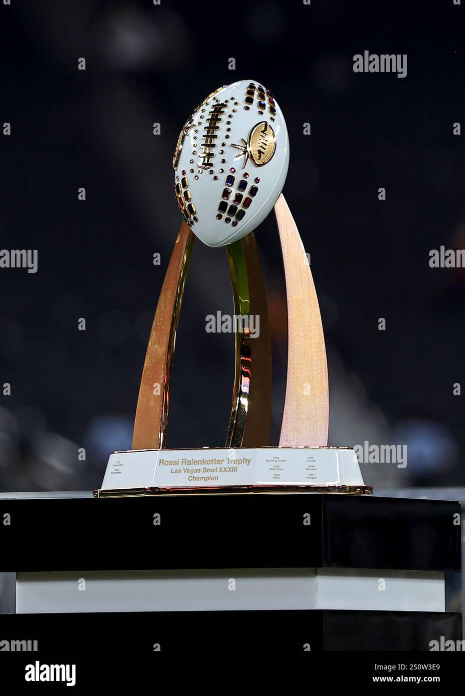 LAS VEGAS, NV - DECEMBER 27: The championship trophy for the SRS ...