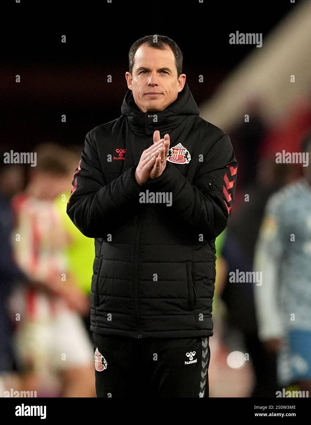 Sunderland manager Regis Le Bris at the end of the game during the Sky ...