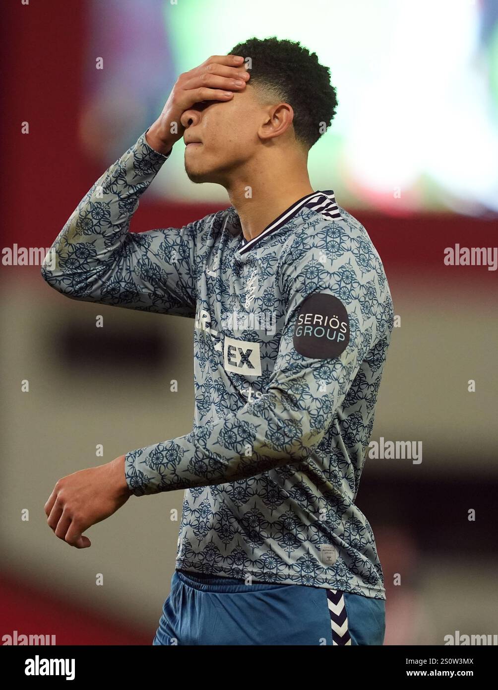 Sunderland's Jobe Bellingham shows his dejection at the end of the game ...
