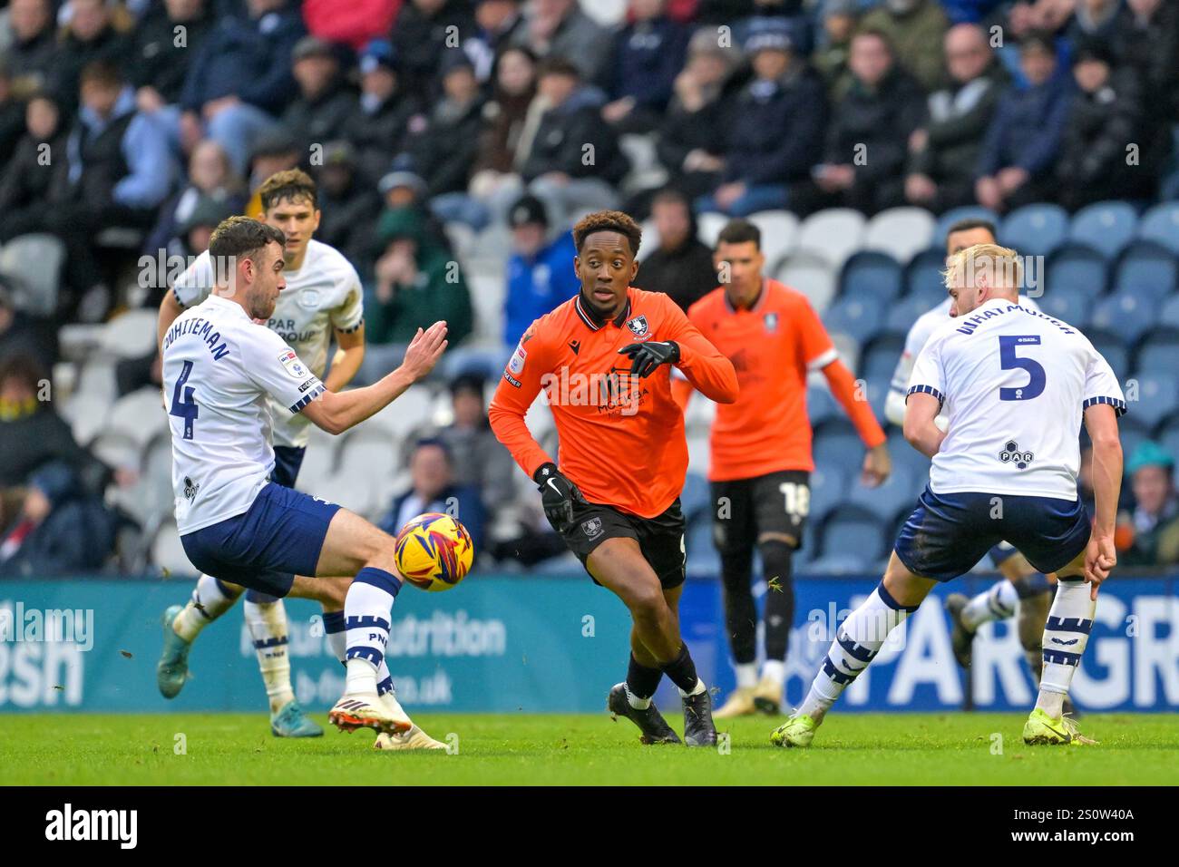 Deepdale, Preston, UK. 29th Dec, 2024. EFL Championship Football ...