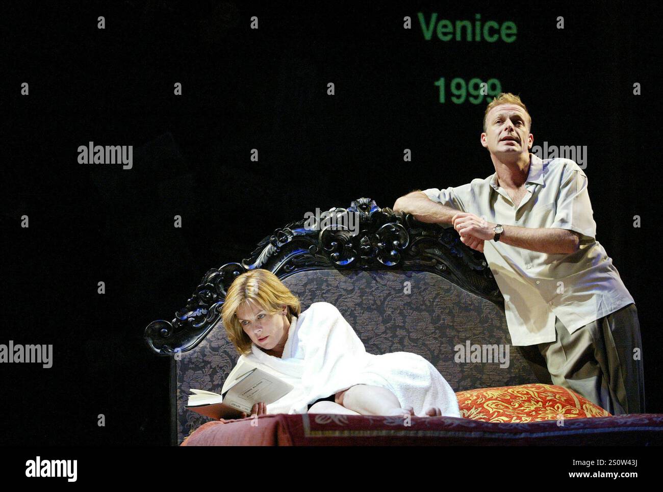 Janie Dee (Emma), Hugo Speer (Robert) in BETRAYAL by Harold Pinter at ...