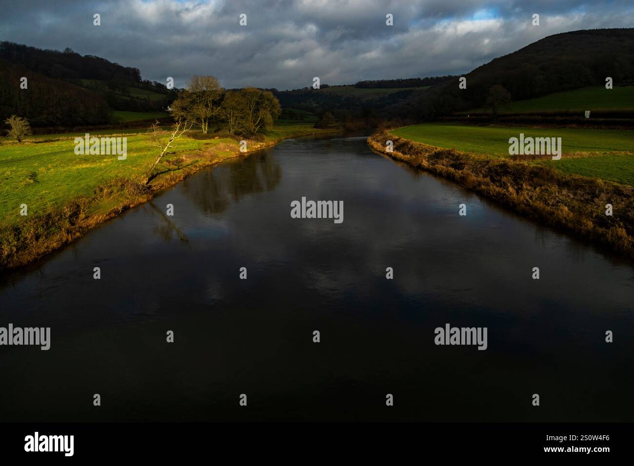 River Wye at Bigsweir bridge Stock Photo - Alamy