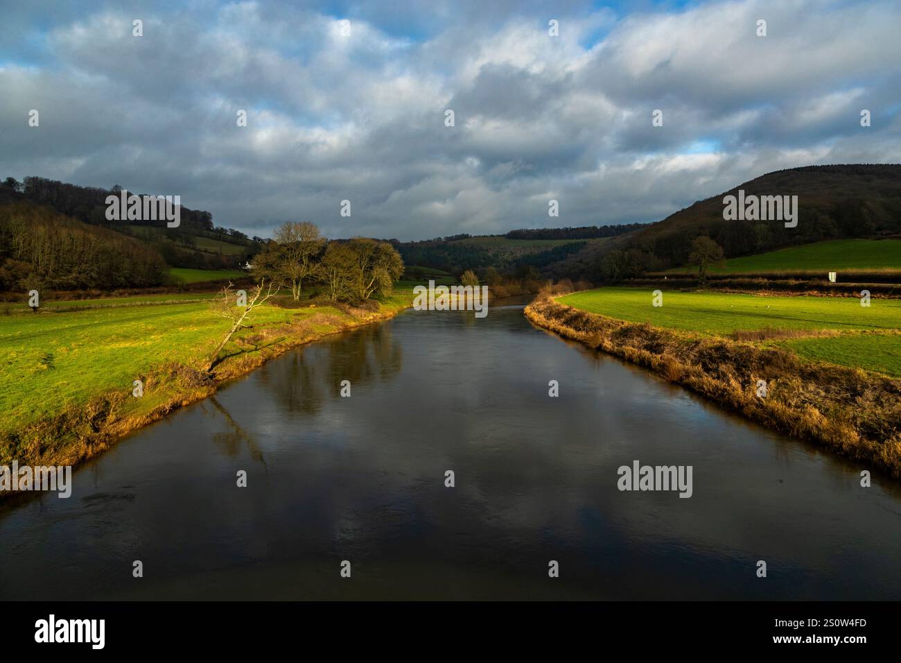 River Wye at Bigsweir bridge Stock Photo - Alamy