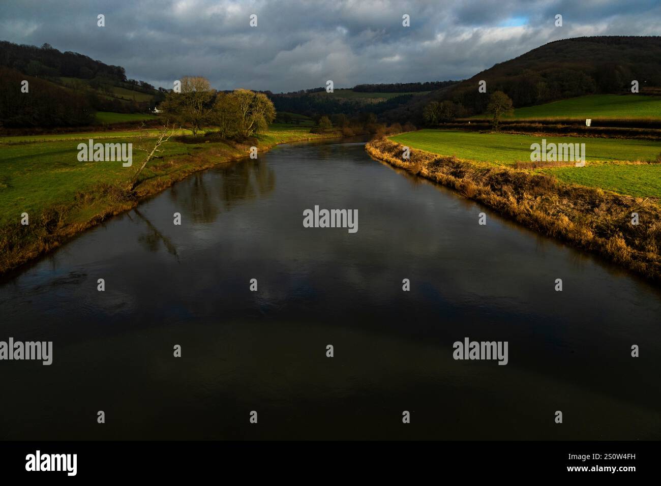 River Wye at Bigsweir bridge Stock Photo - Alamy