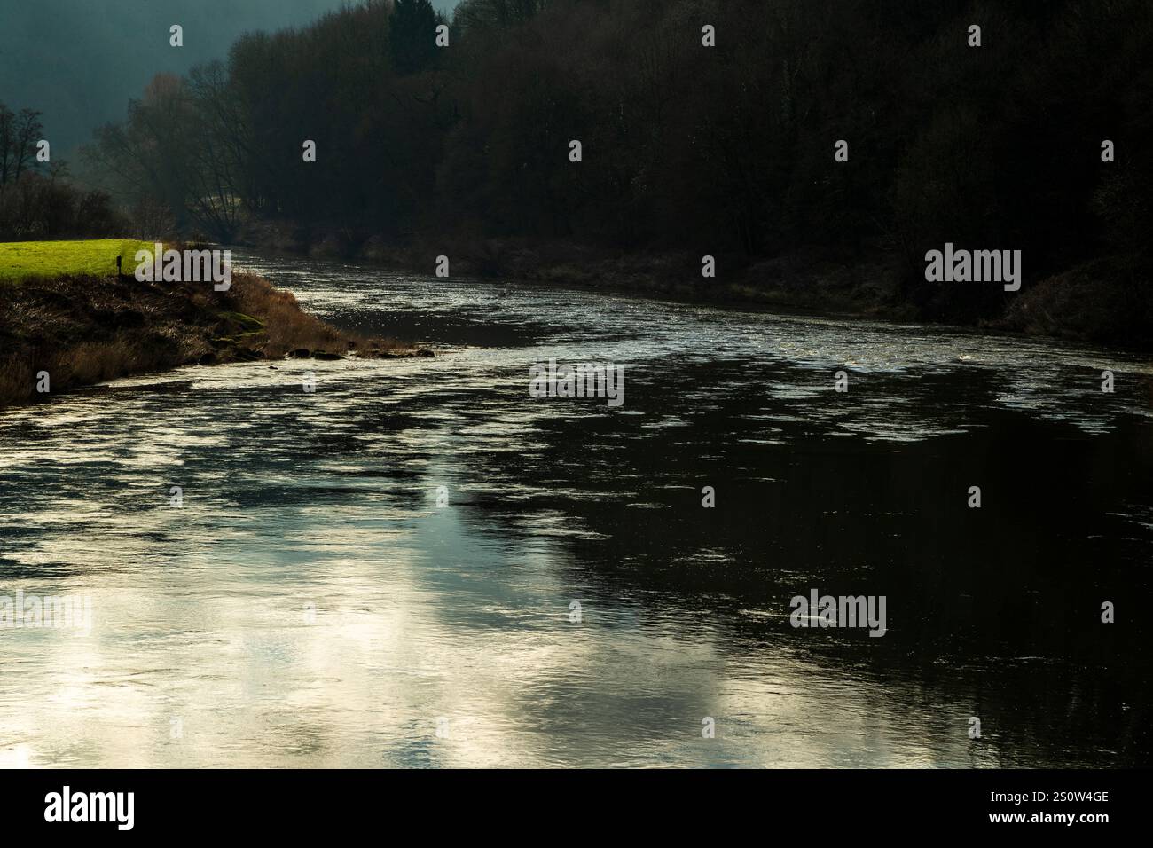 River Wye at Bigsweir bridge Stock Photo - Alamy