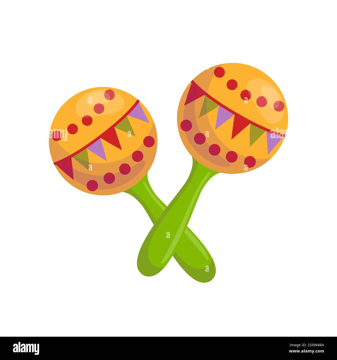 A vibrant vector illustration of maracas adorned with ethnic patterns ...