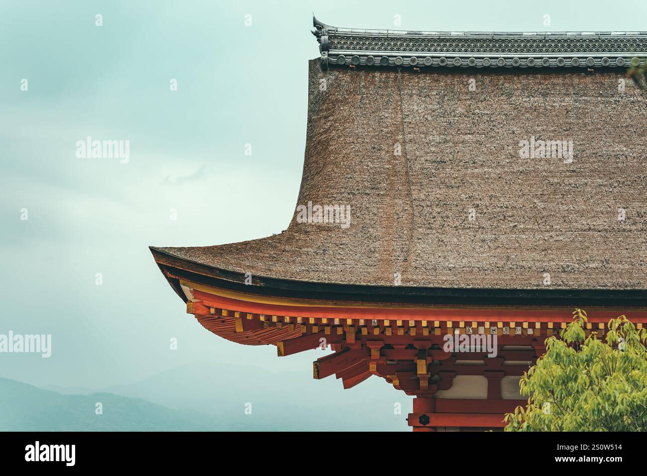 Detail of a traditional japanese rooftop. Buddhist temple architecture ...