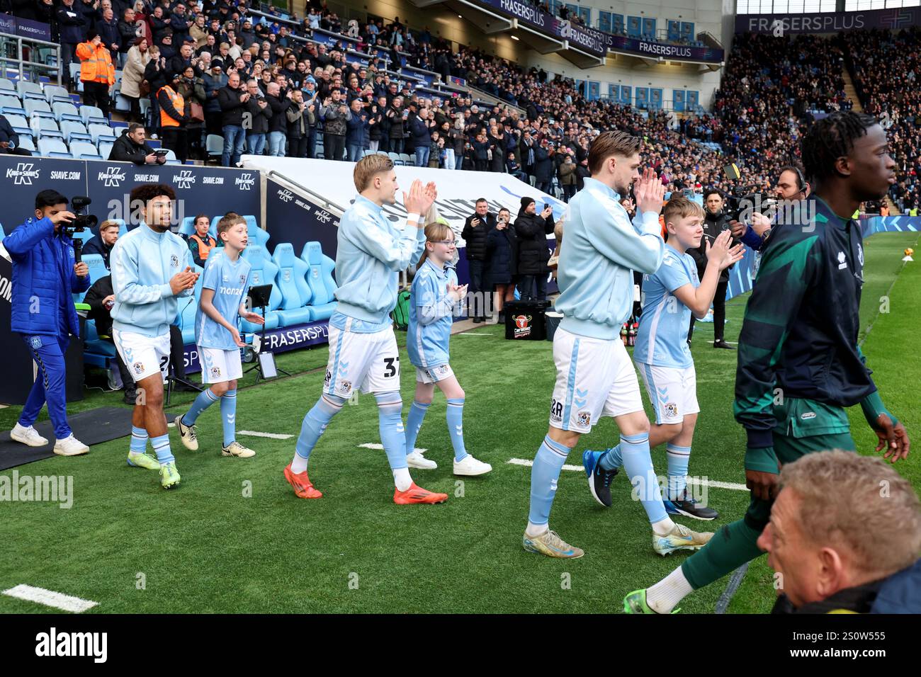 Coventry City players walk out before the Sky Bet Championship match at ...