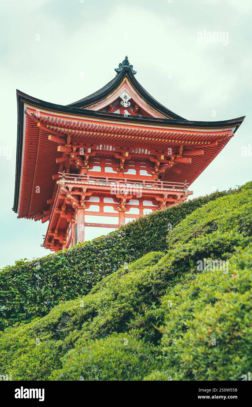 Detail of a traditional japanese rooftop. Buddhist temple architecture ...