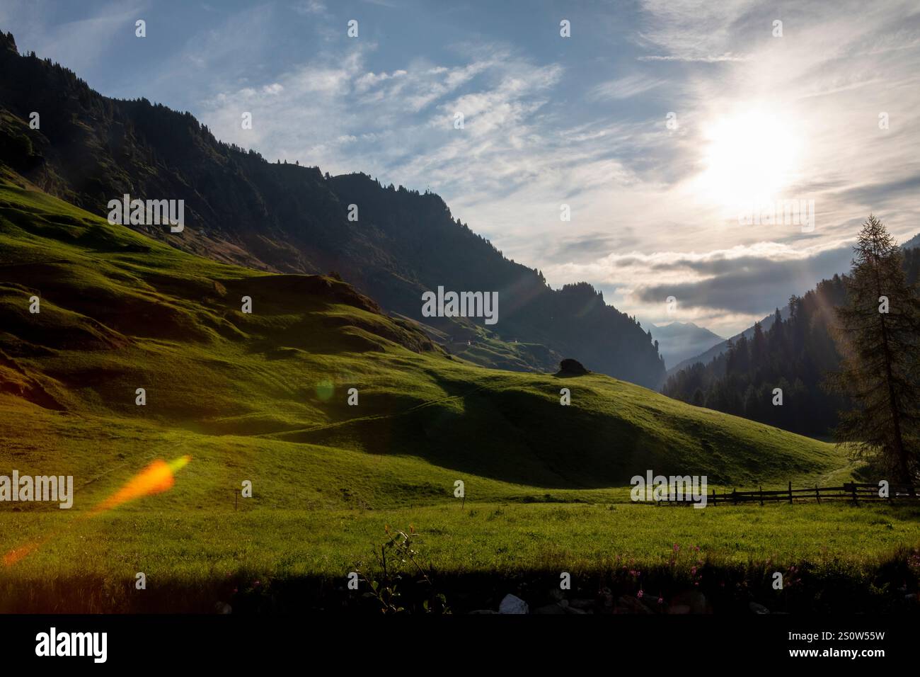 Panoramic summer view of Moos in Passeier, South Tyrol, featuring ...