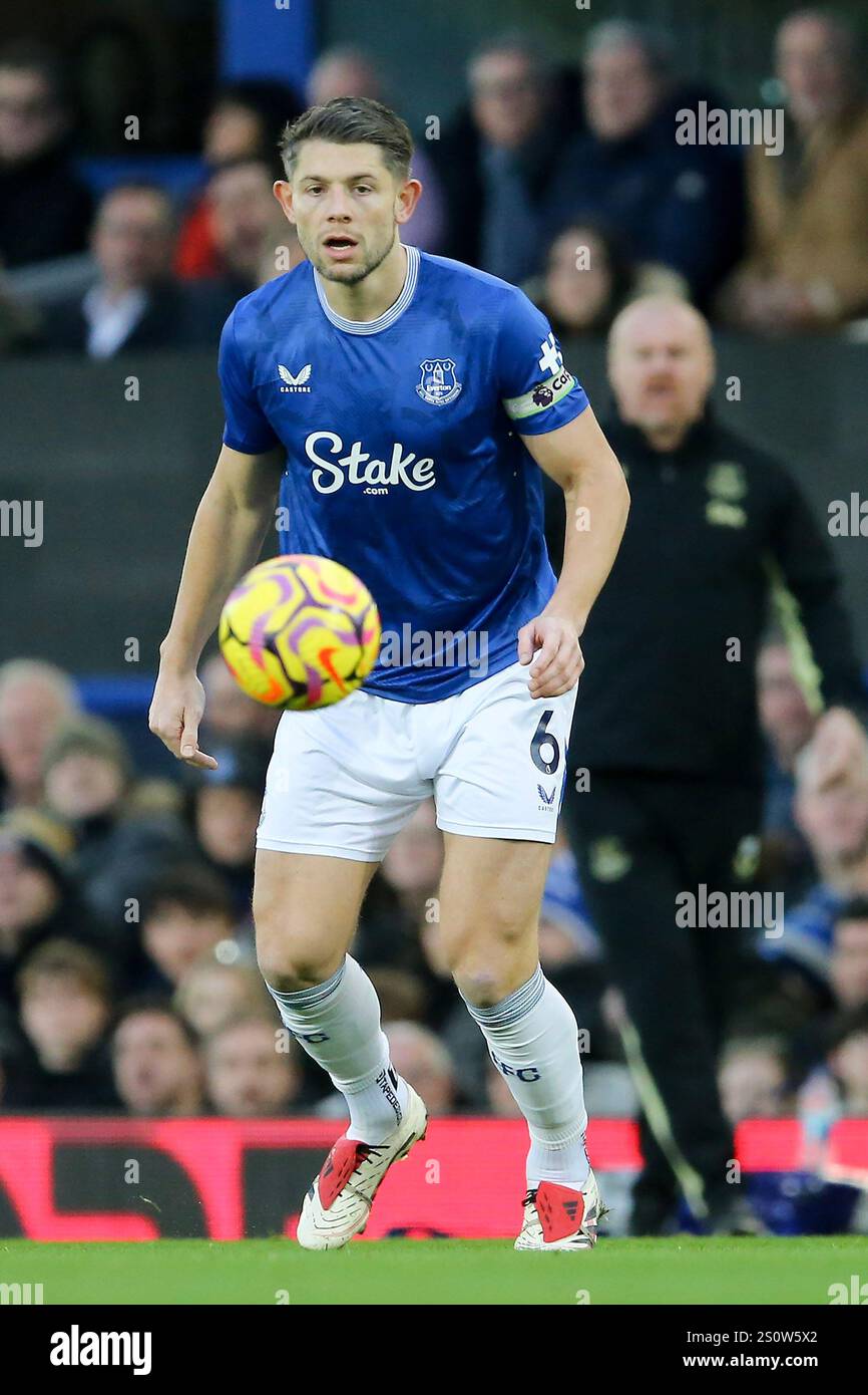 Liverpool, UK. 29th Dec, 2024. James Tarkowski of Everton in action ...