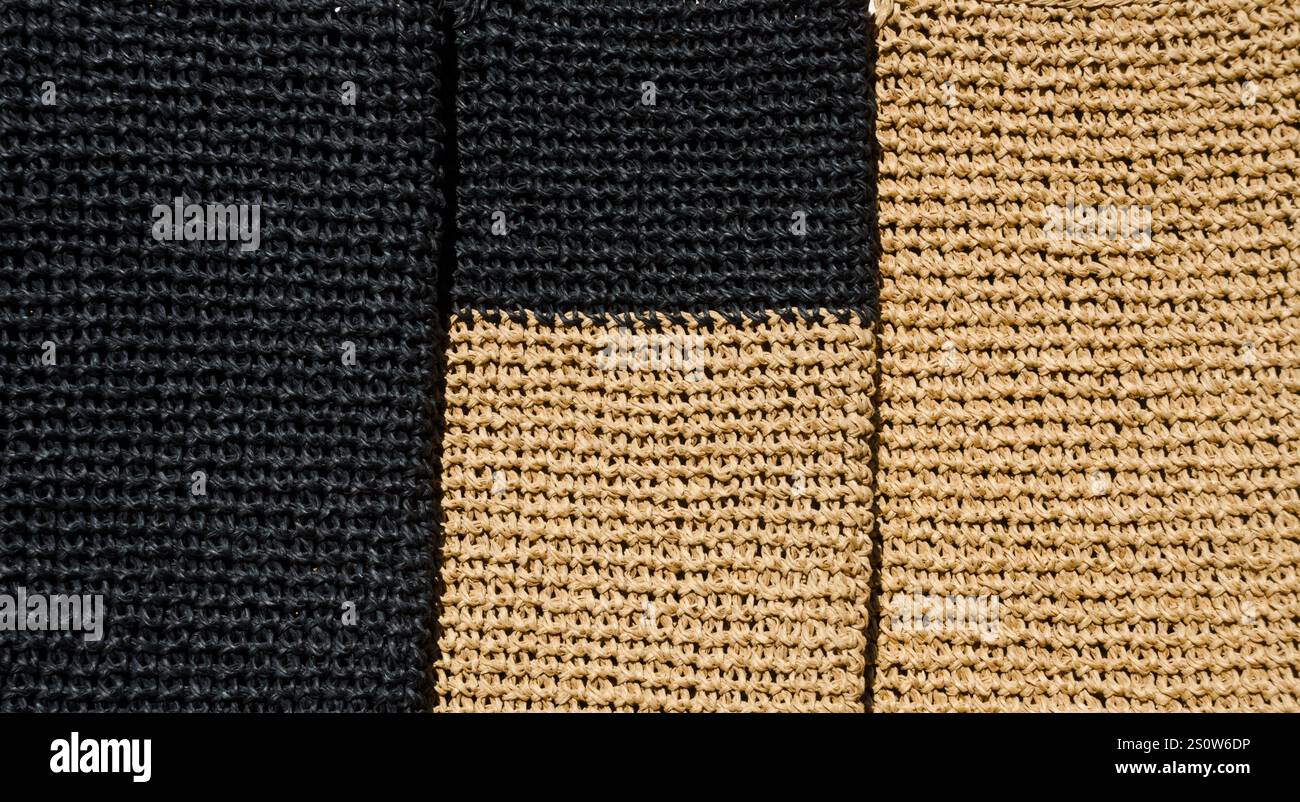 Texture, knitted background. Raffia is an organic wood fiber that is ...