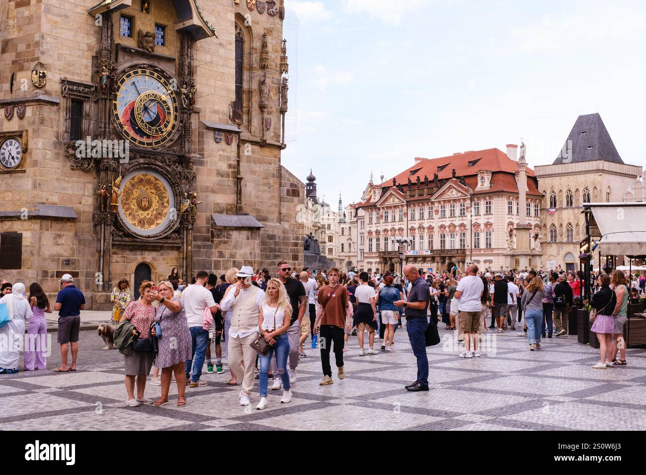 Prague, Czech Republic, Czechia. Astronomical Clock, Old Town Square ...
