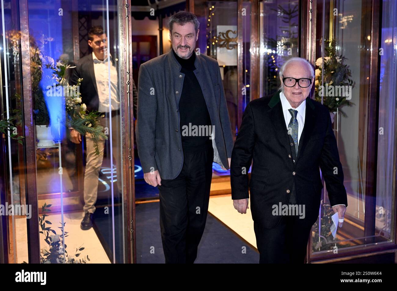 Munich, Germany. 29th Dec, 2024. Markus Söder (l, CSU), Prime Minister ...