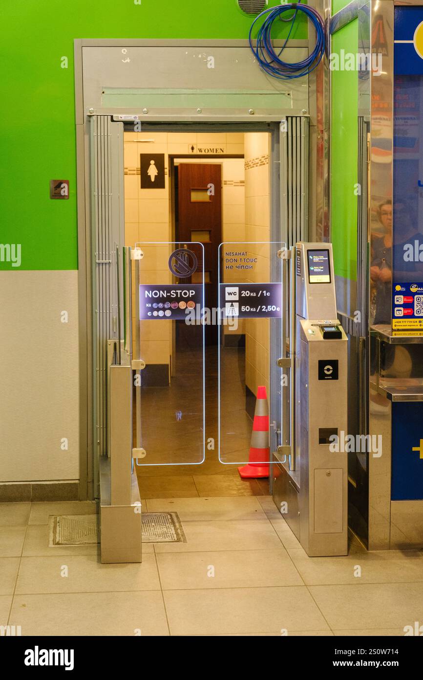 Pay Station for Entering Restrooms at Florenc, Prague's Main Bus ...