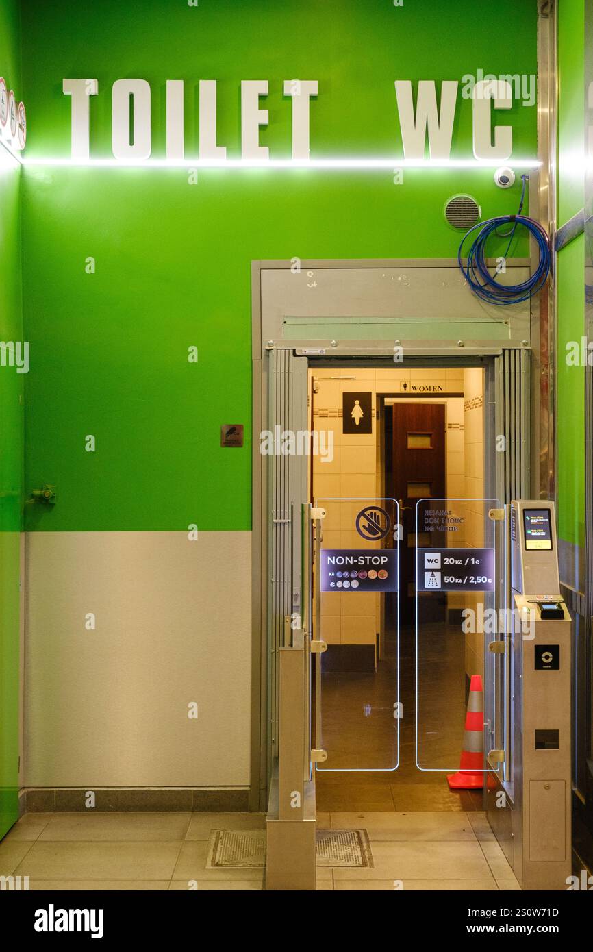 Pay Station for Entering Restrooms at Florenc, Prague's Main Bus ...