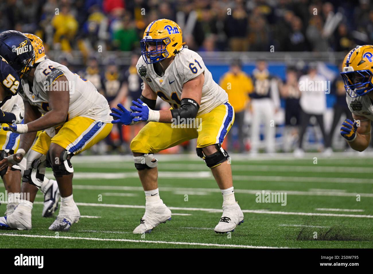 DETROIT, MI - DECEMBER 26: Pittsburgh Panthers OL Ryan Jacoby (61) in ...