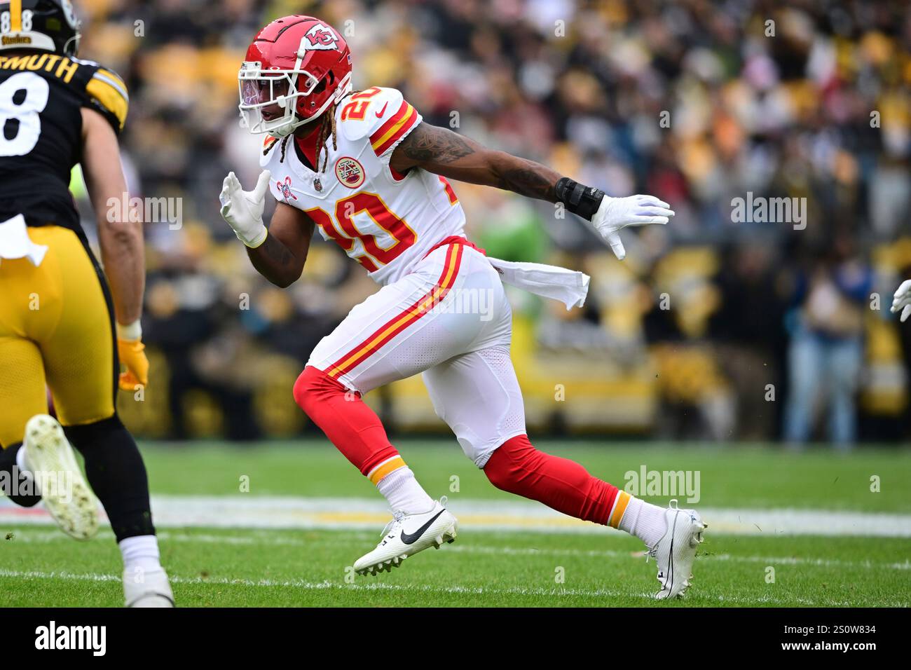 Kansas City Chiefs safety Justin Reid runs in coverage during the first ...