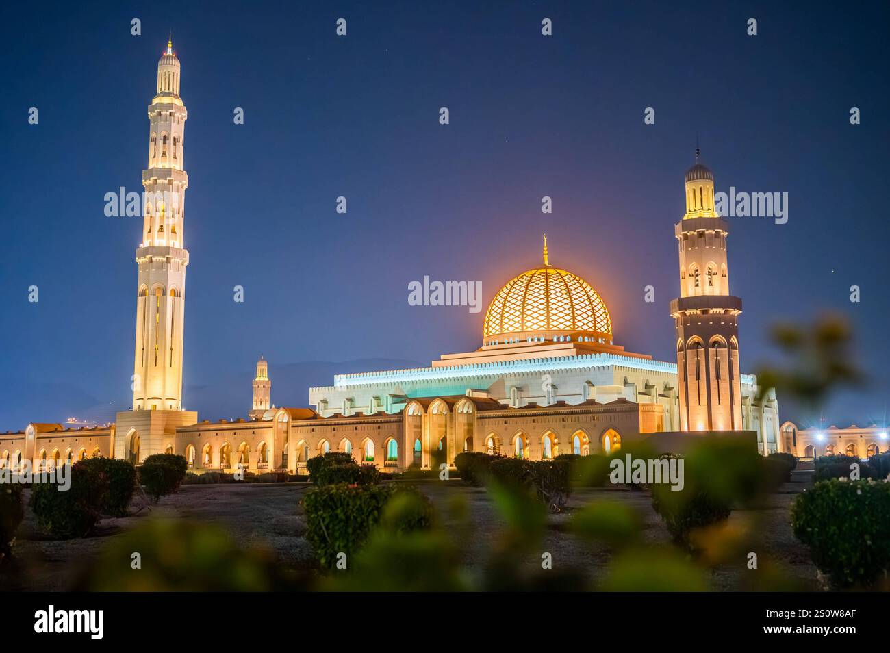 Große Sultan-Qabus-Moschee bei Nacht *** Great Sultan Qabus Mosque at ...
