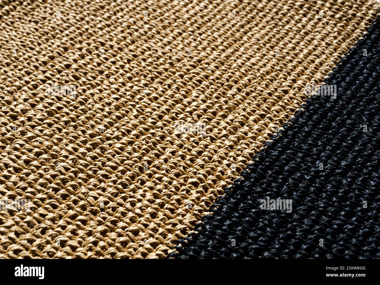 Crochet from ECO material, single crochet. Raffia knitting texture ...
