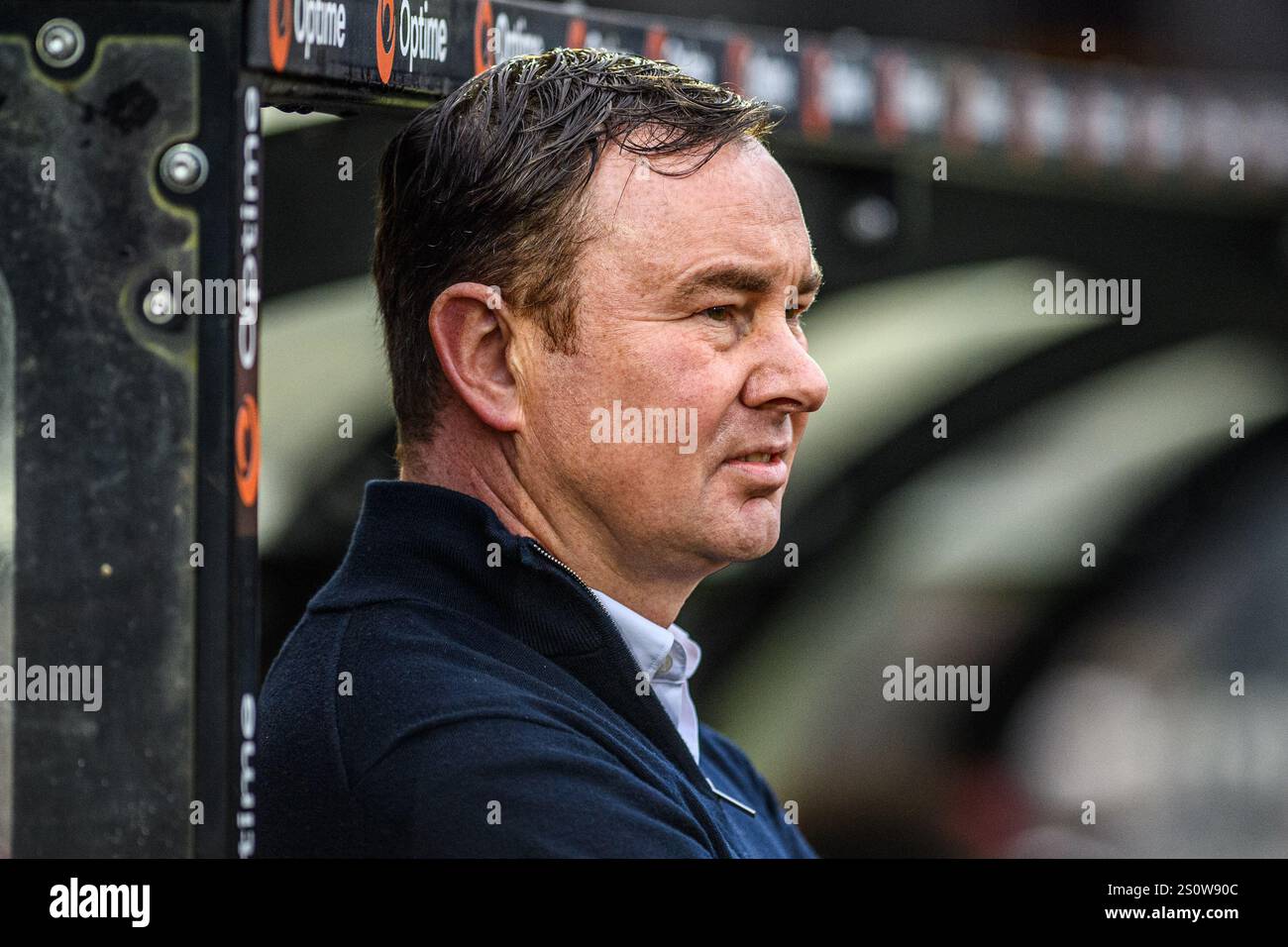 Morecambe FC's Team Manager Derek Adams during the Sky Bet League 2 ...