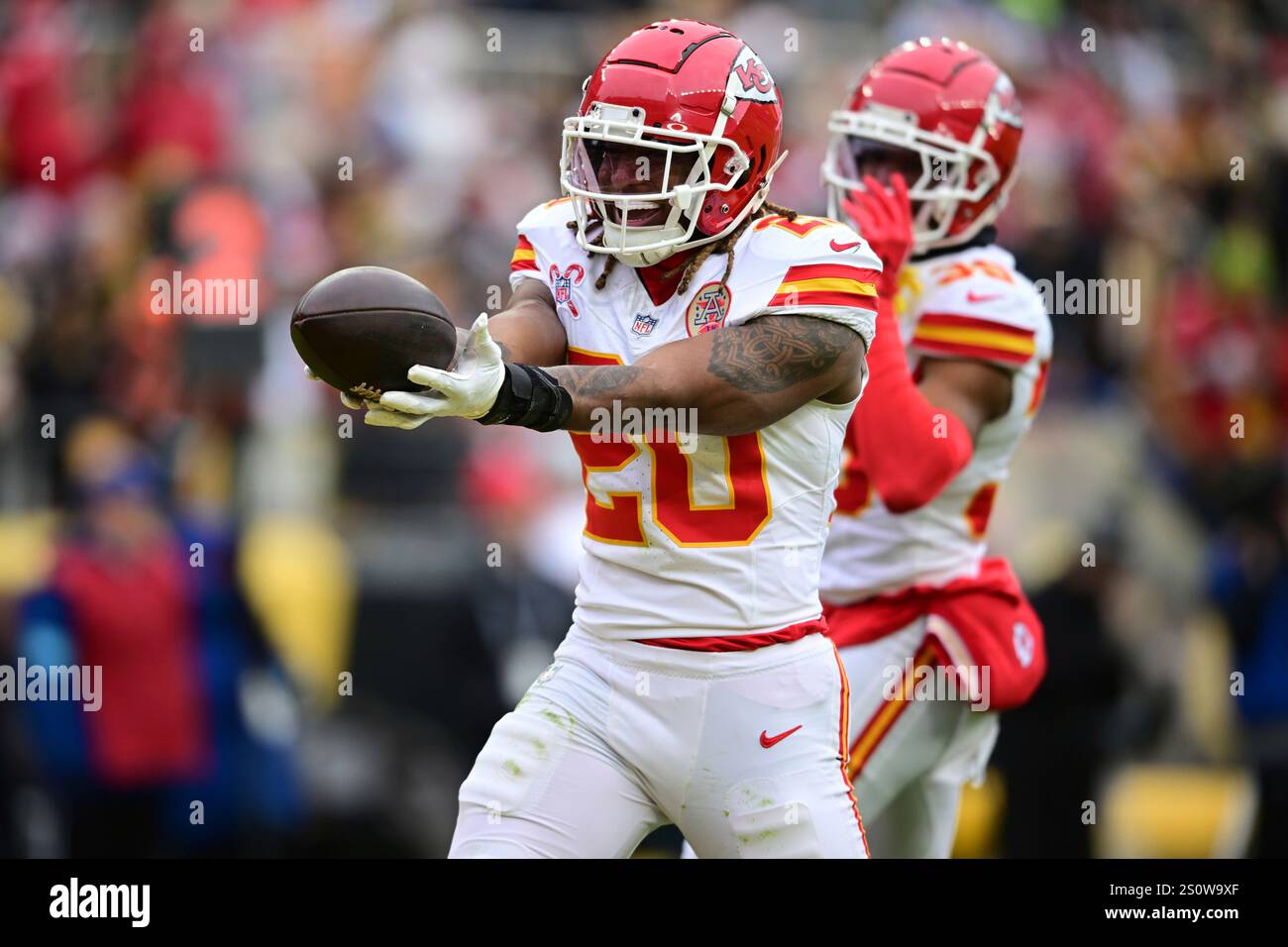 Kansas City Chiefs safety Justin Reid celebrates after an interception ...