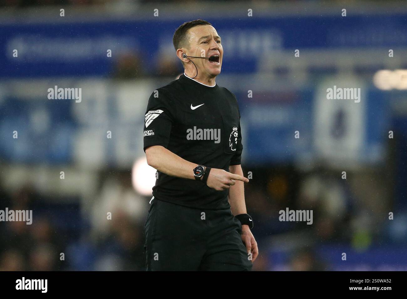 Liverpool, UK. 29th Dec, 2024. Referee Tony Harrington looks on ...