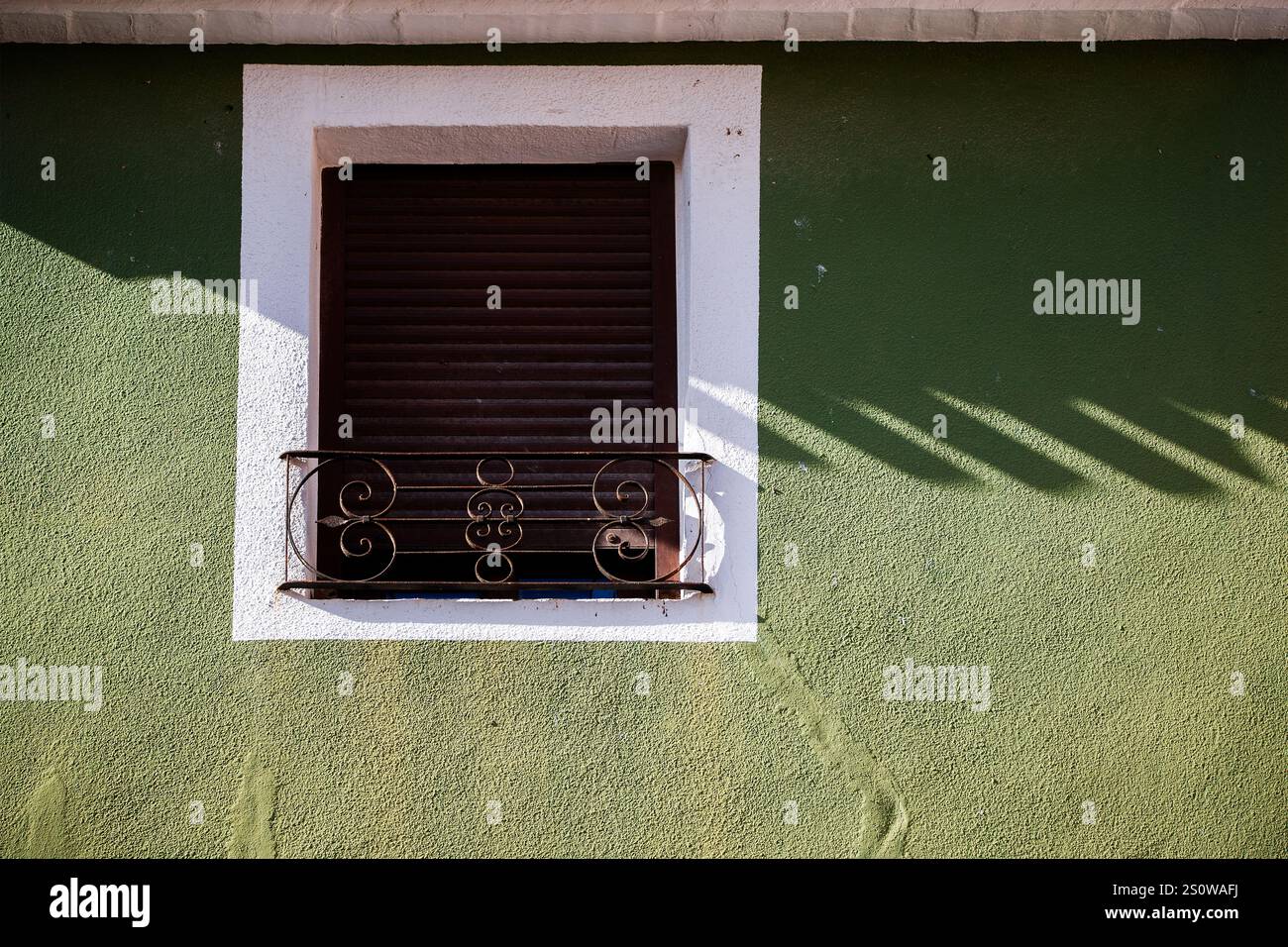 Window under the shade of an eave in the old town of Villajoyosa Stock ...