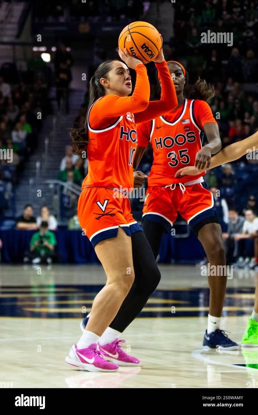 Virginia guard Casey Valenti-Paea (10) shoots during the first half of ...