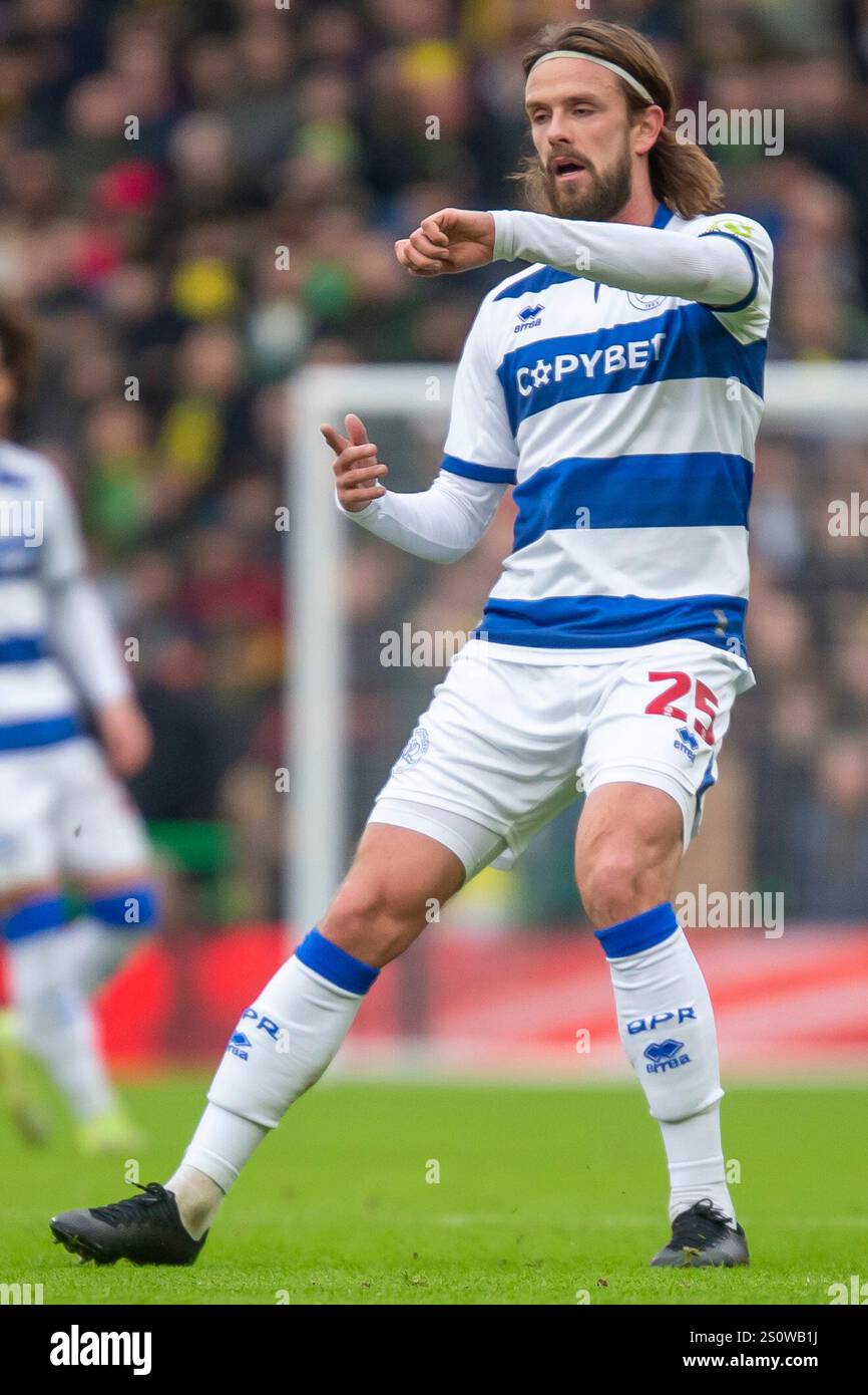 Lucas Andersen of Queens Park Rangers during the Sky Bet Championship match between Norwich City ...