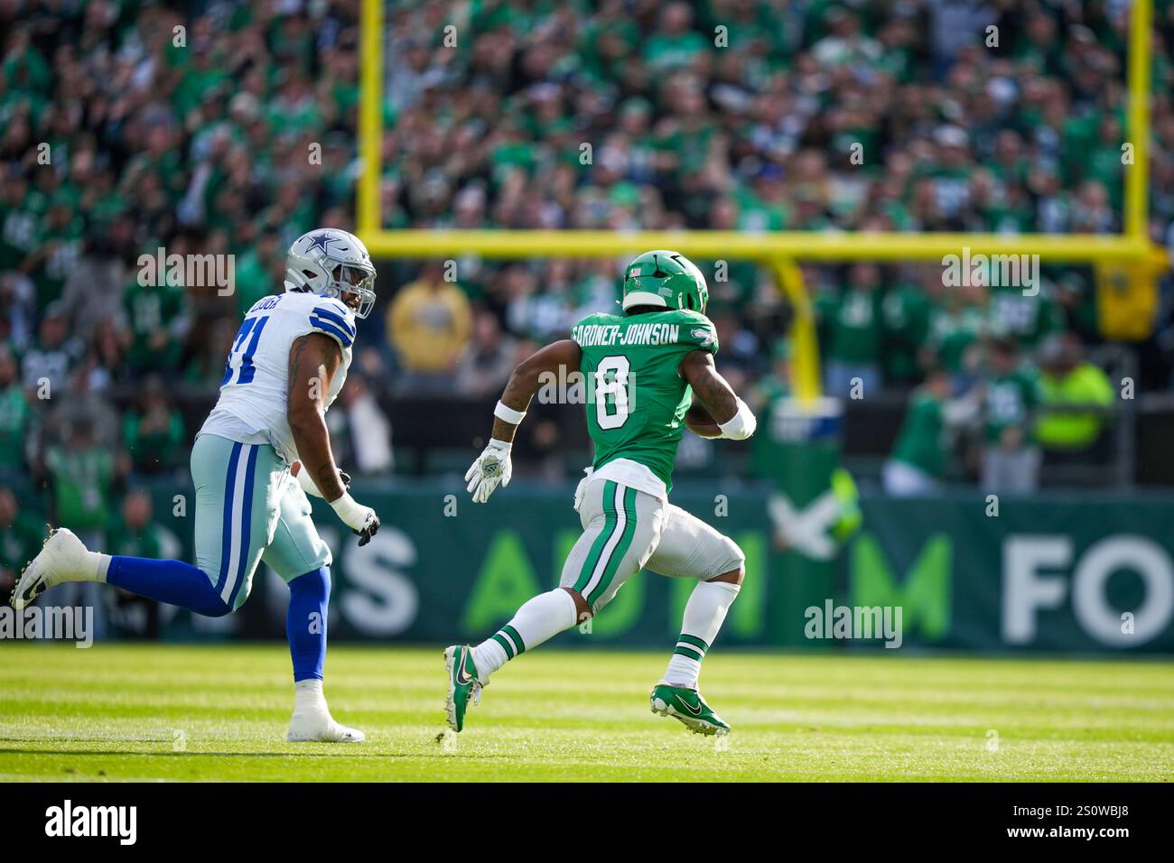Philadelphia Eagles safety C.J. Gardner-Johnson (8) runs with the ball ...